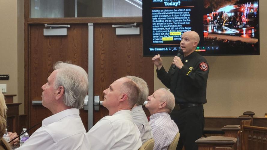 Santa Clara and Ivins talk up ‘short-term’ fire department fix at first ...