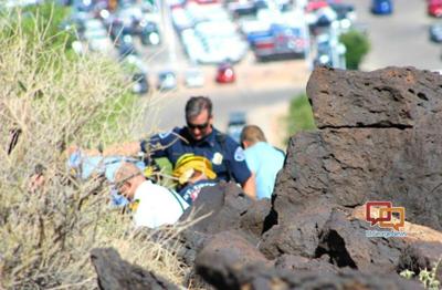 dehydrated man desert