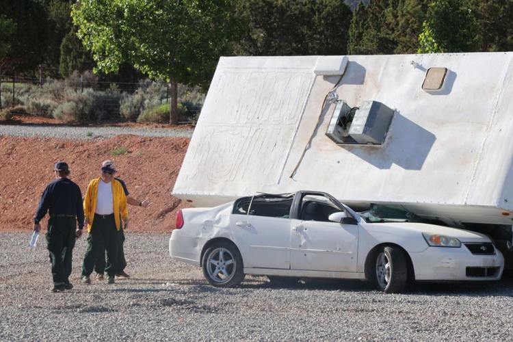 Responders practice extrication techniques during mock vehicle accident ...