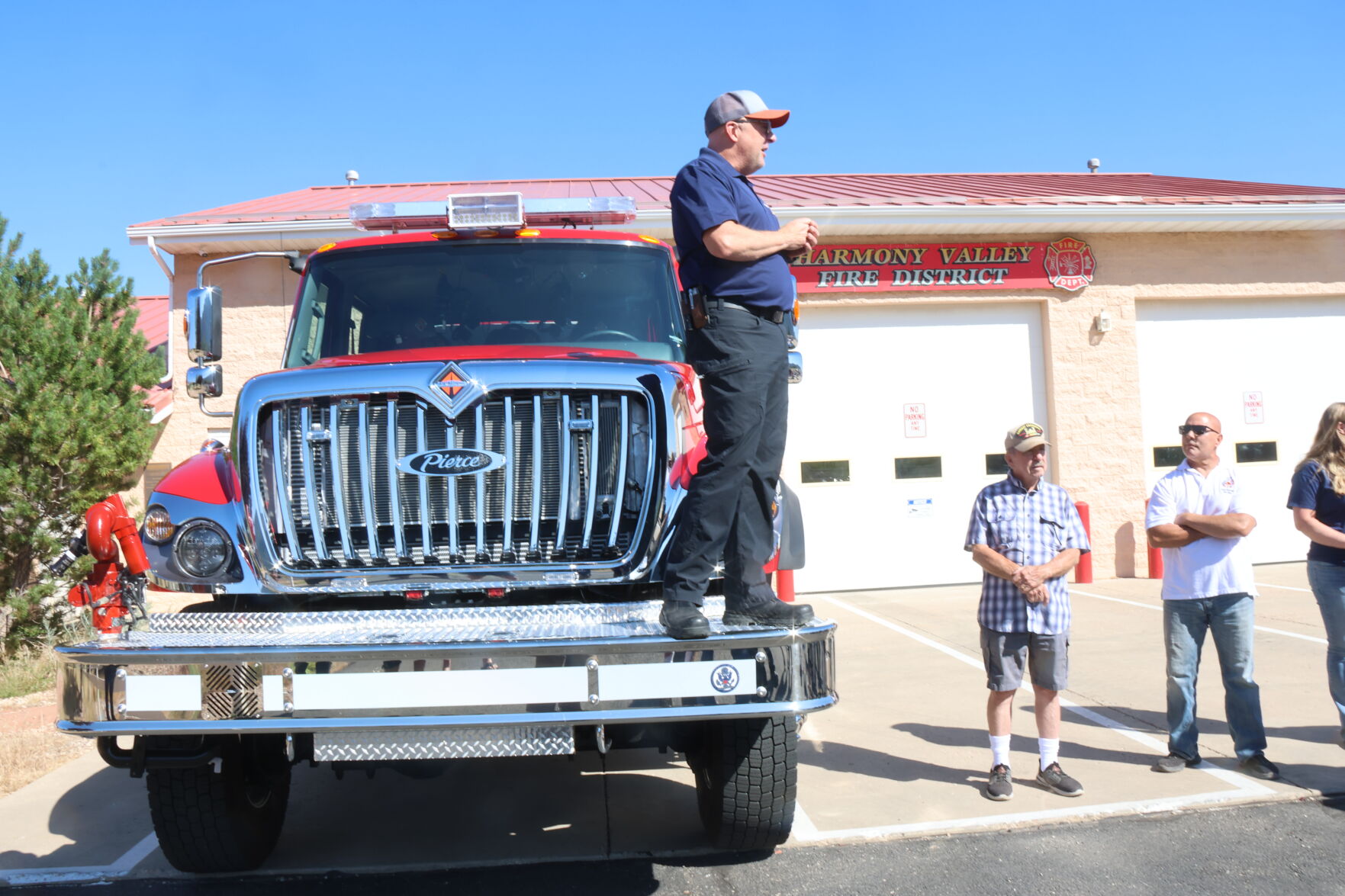 New Harmony celebrates arrival of new fire engine with 'push-in ...