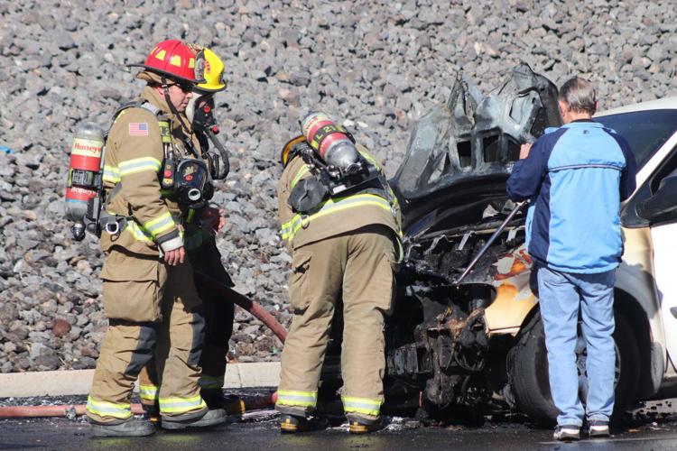 Vehicle fire diverts traffic on Red Cliffs Drive | Local News ...