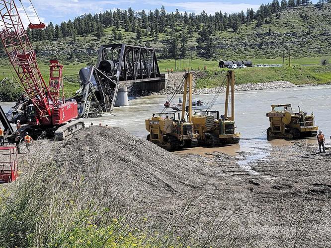 1 rail car remaining in the river, bird found dead stuck in asphalt ...