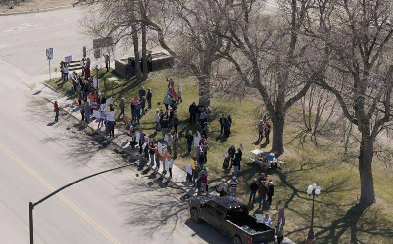 Over 100 rally in Stillwater County as part of 'Hands Off' protest ...