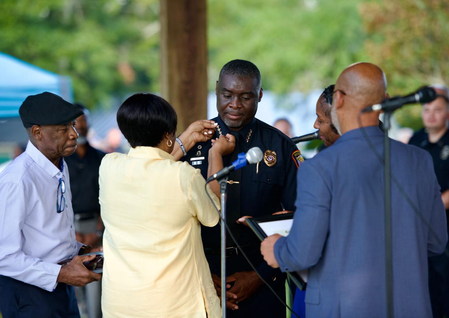 Officer Tim Hill Swears In As Police Chief of Wiggins | News ...