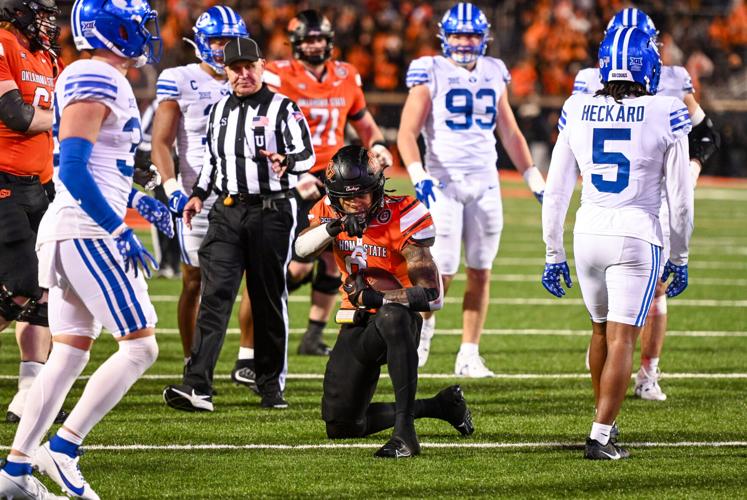 Ollie Gordon's five TDs help OSU win thriller over BYU, advance to Big ...