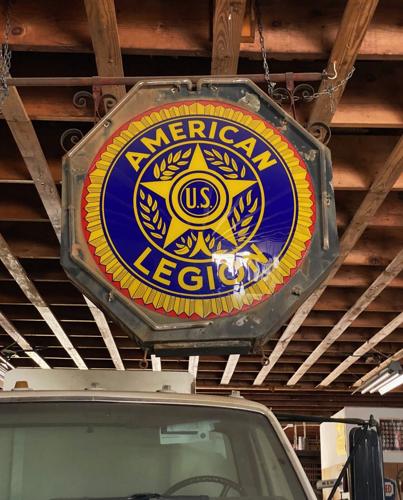 Kemnitz loans antique sign back to American Legion in Perry in honor of ...