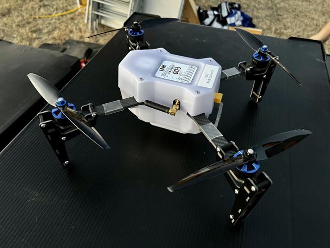 Drone light show dazzles spectators during Downtown holiday event ...