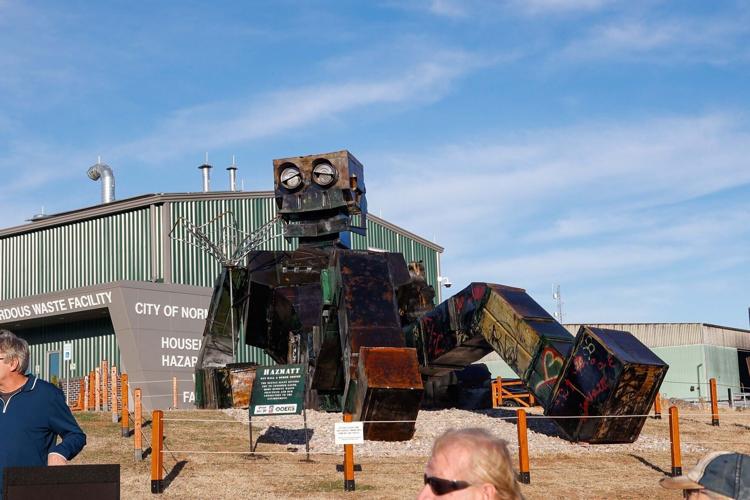 Norman unveils 20-foot-tall sculpture comprised of decommissioned ...
