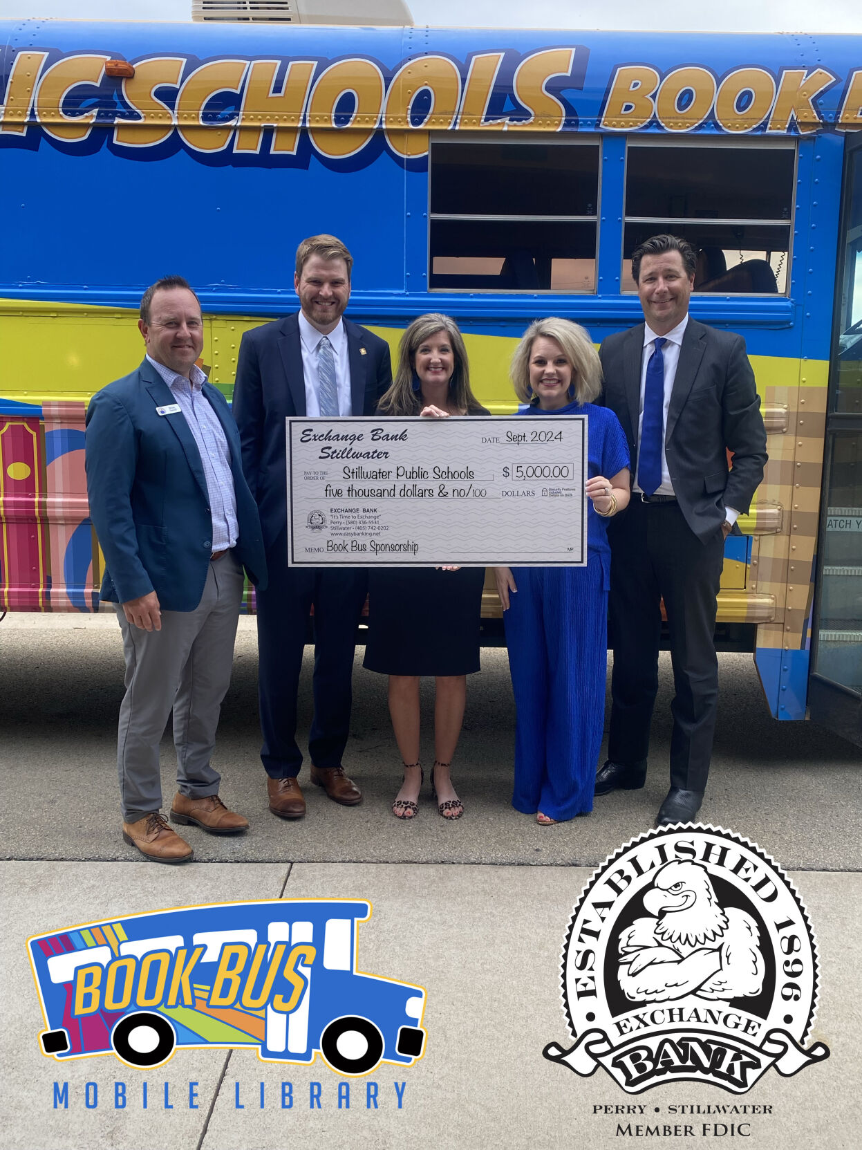 Exchange Bank donates to SPS Mobile Book Bus | Community | stwnewspress.com