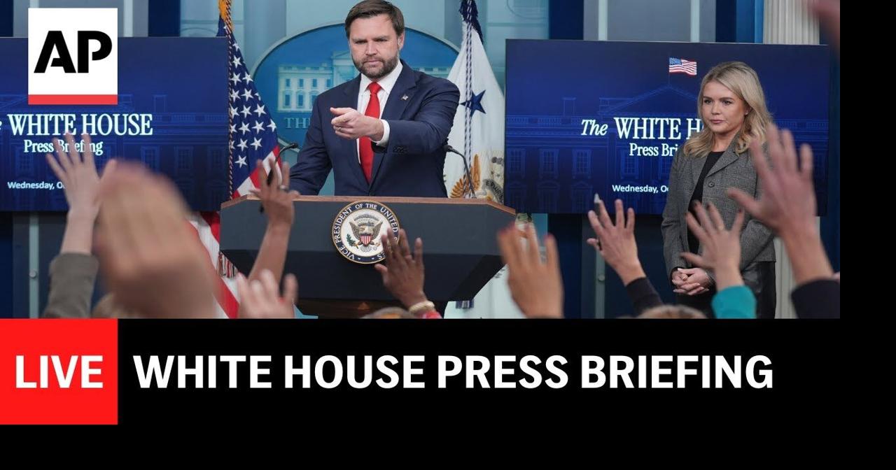 LIVE: White House press briefing with Karoline Leavitt and JD Vance ...