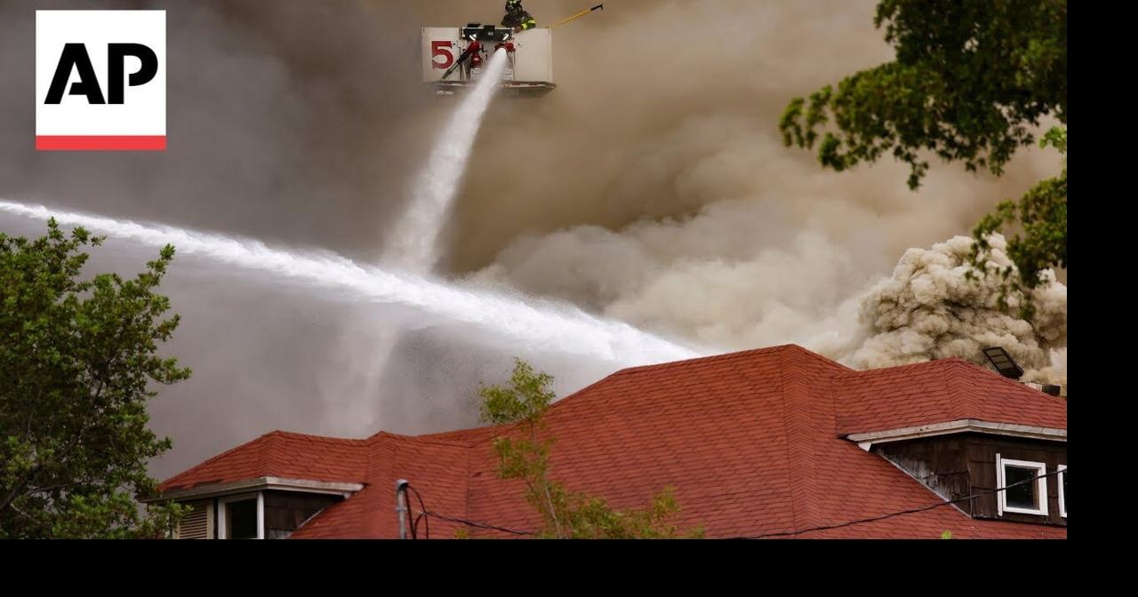 Aerials of large apartment fire in Miami | | swiowanewssource.com