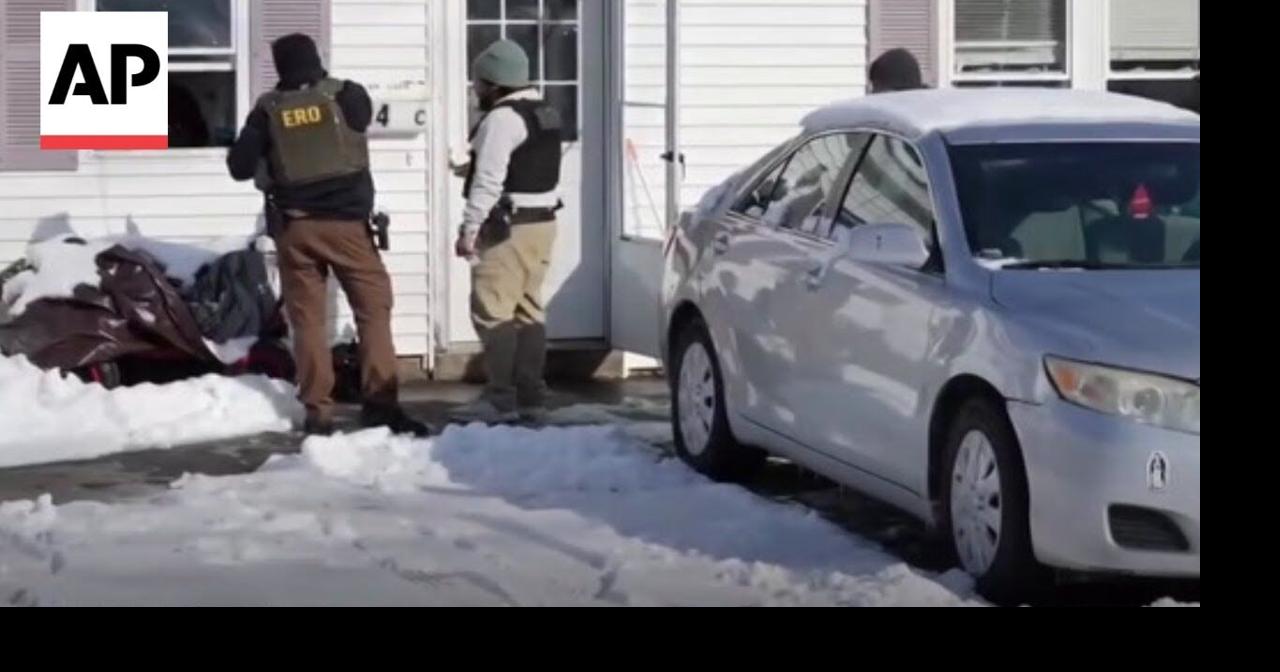 Video shows ICE officers confronting a man at his home in Maine ...