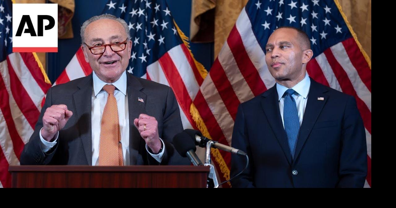 WATCH: Chuck Schumer and Hakeem Jeffries endorse Kamala Harris ...