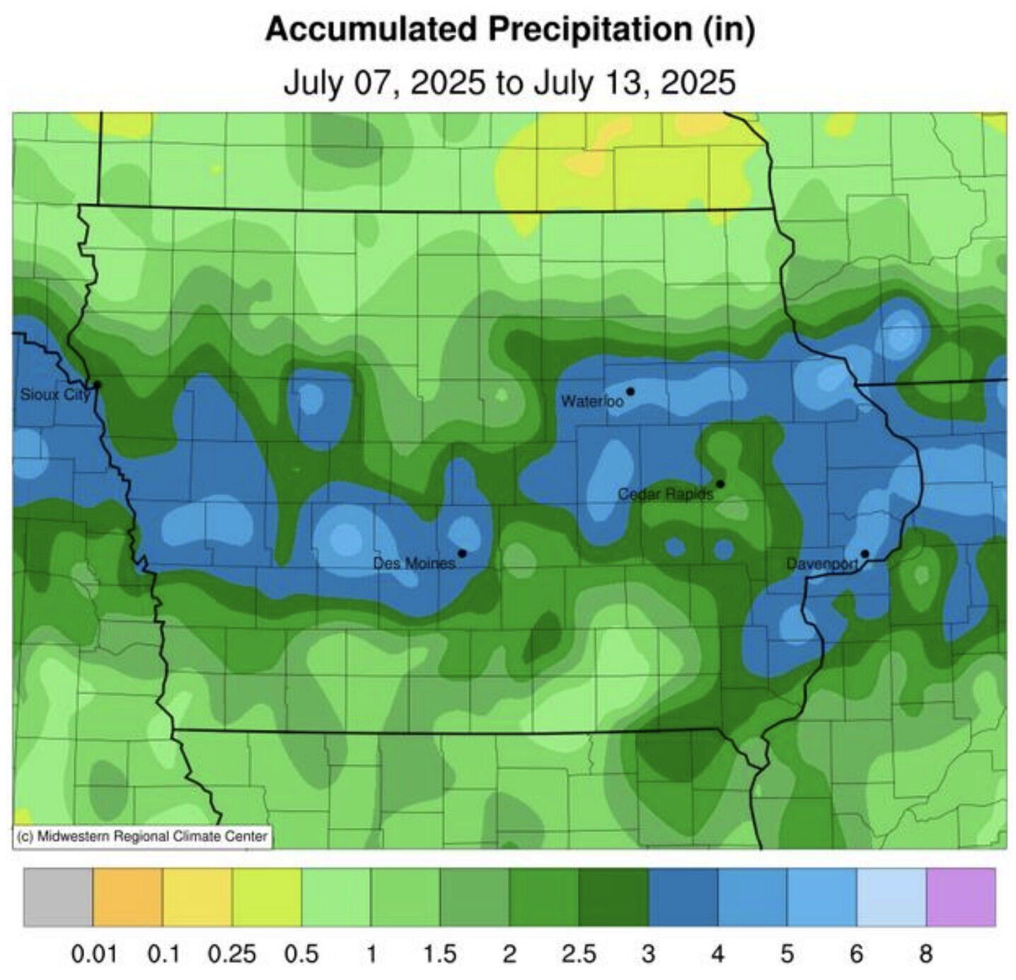 Iowa statewide precipitation below normal for first time since mid-June ...