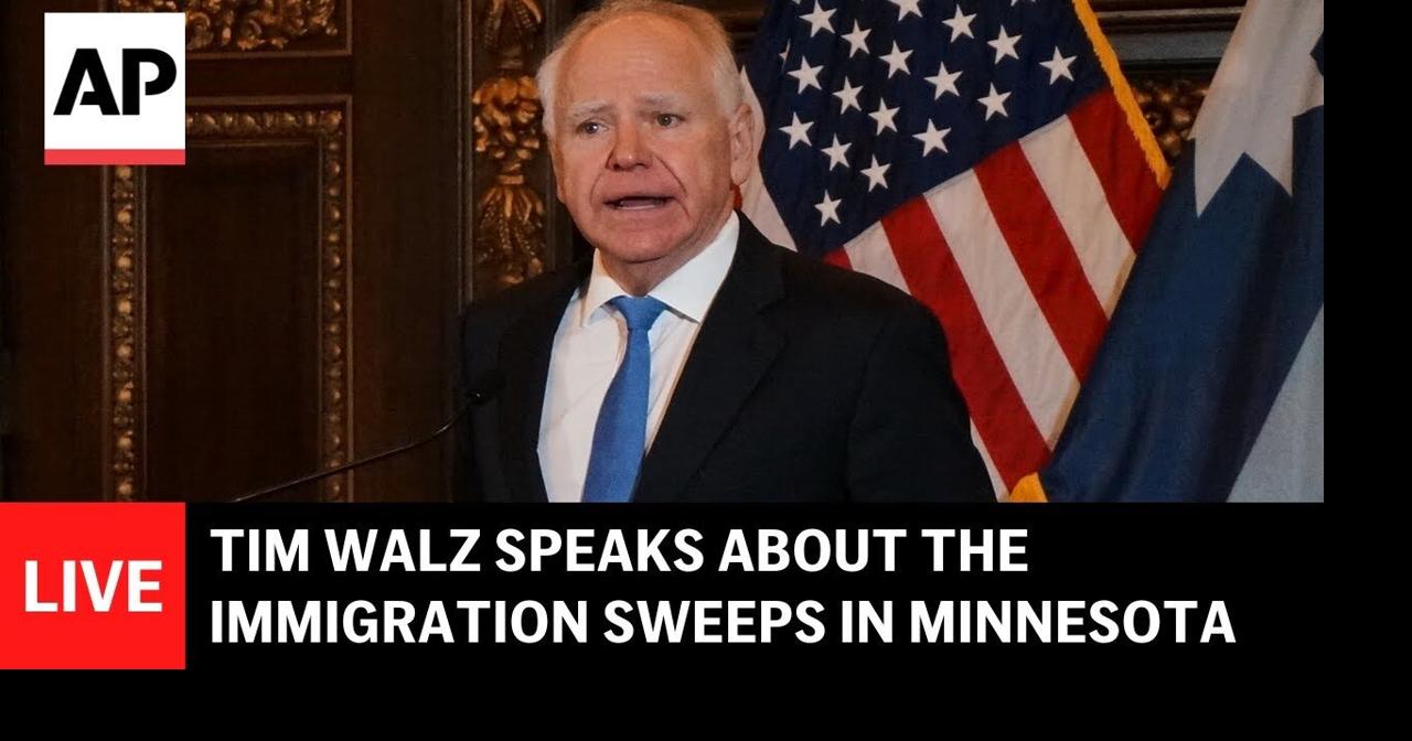 LIVE: Tim Walz speaks about ongoing immigration sweeps in Minnesota ...