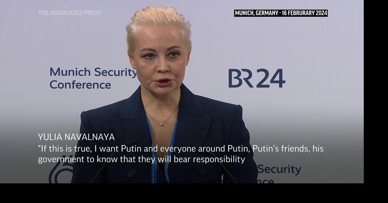 Yulia Navalnaya on the reported death of her husband in a Russian ...