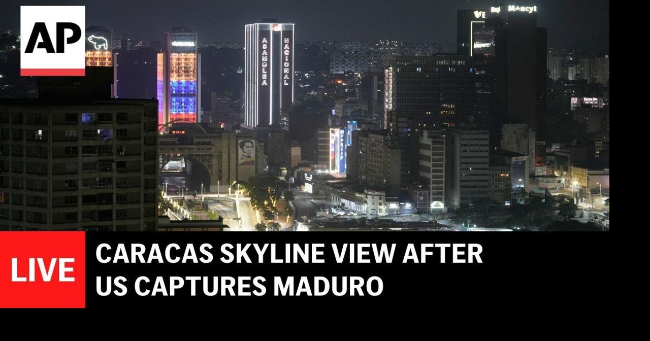 LIVE: View of Caracas skyline after US deposes Maduro in Venezuela ...