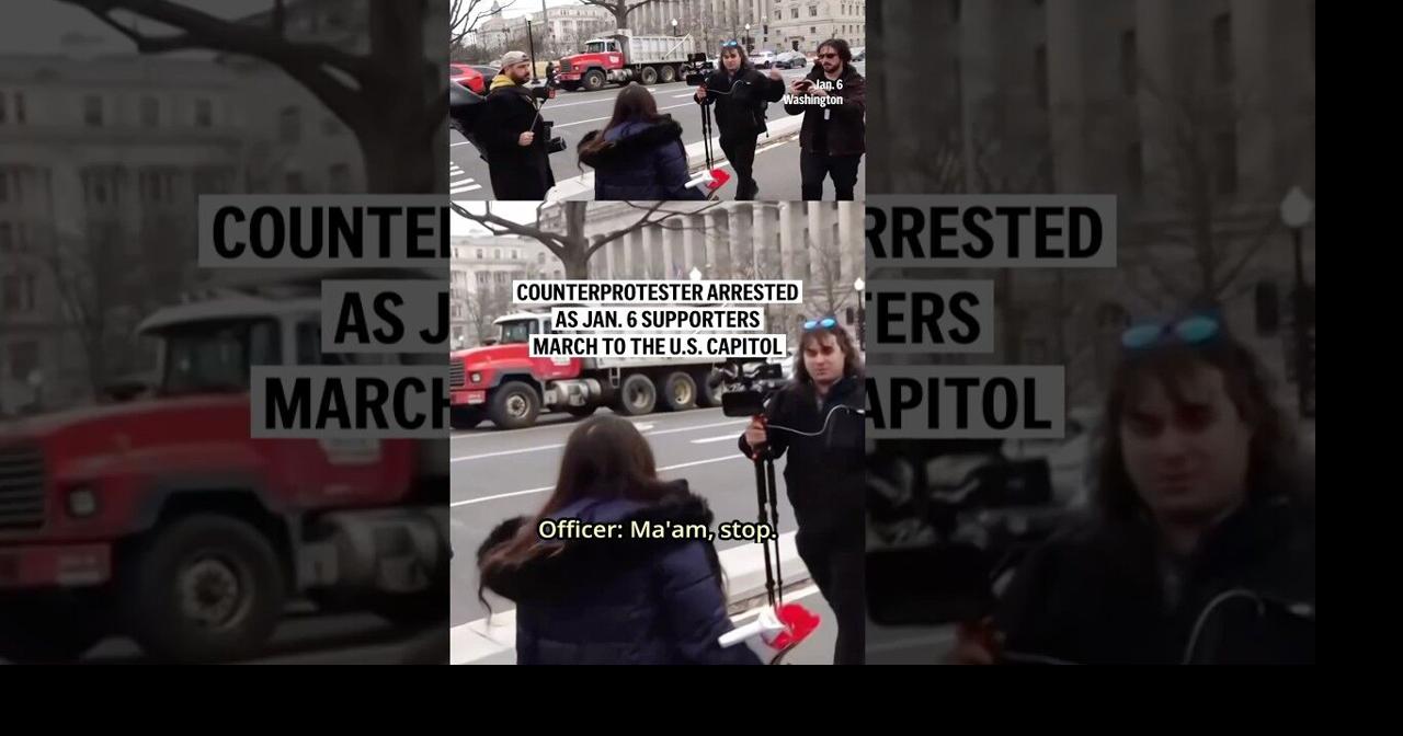 Counterprotester arrested as Jan. 6 supporters march to the U.S ...