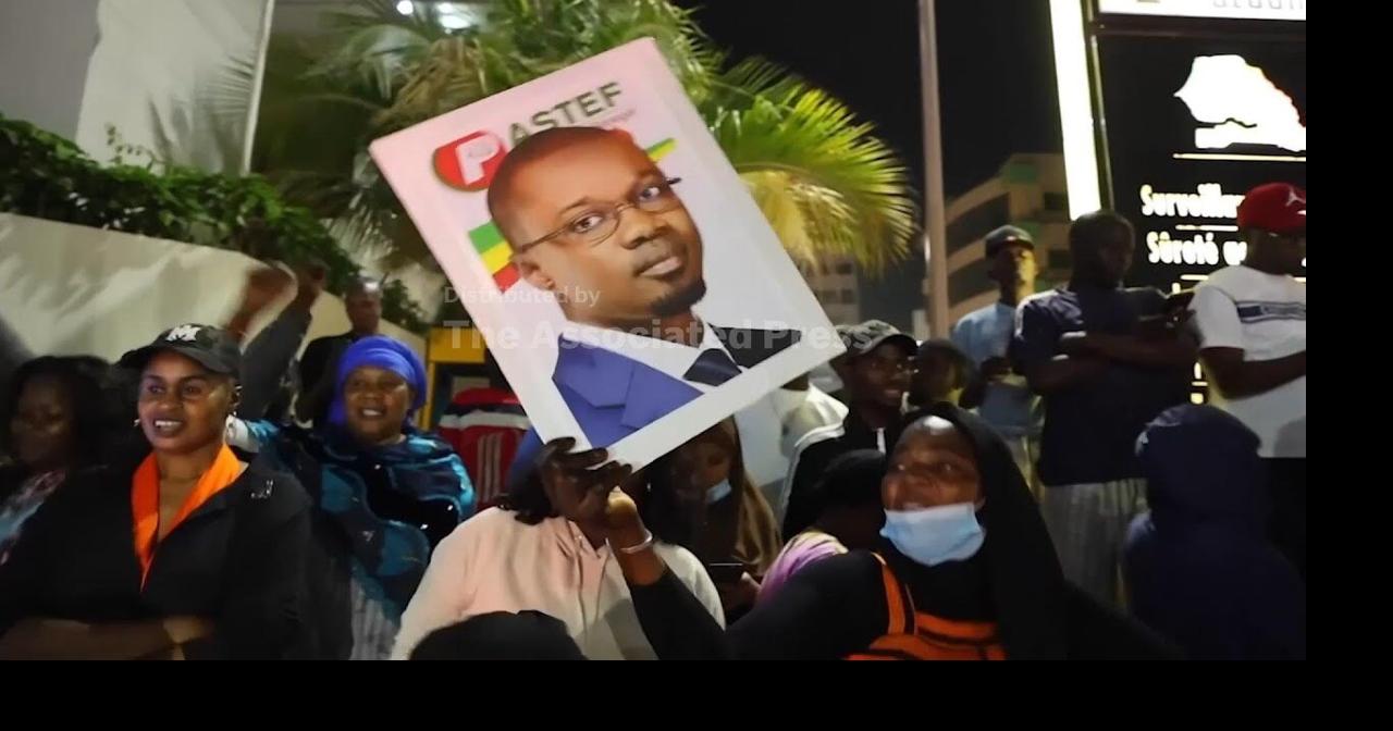 Supporters of ousted Prime Minister Ousman Sonko celebrate in Senegal ...