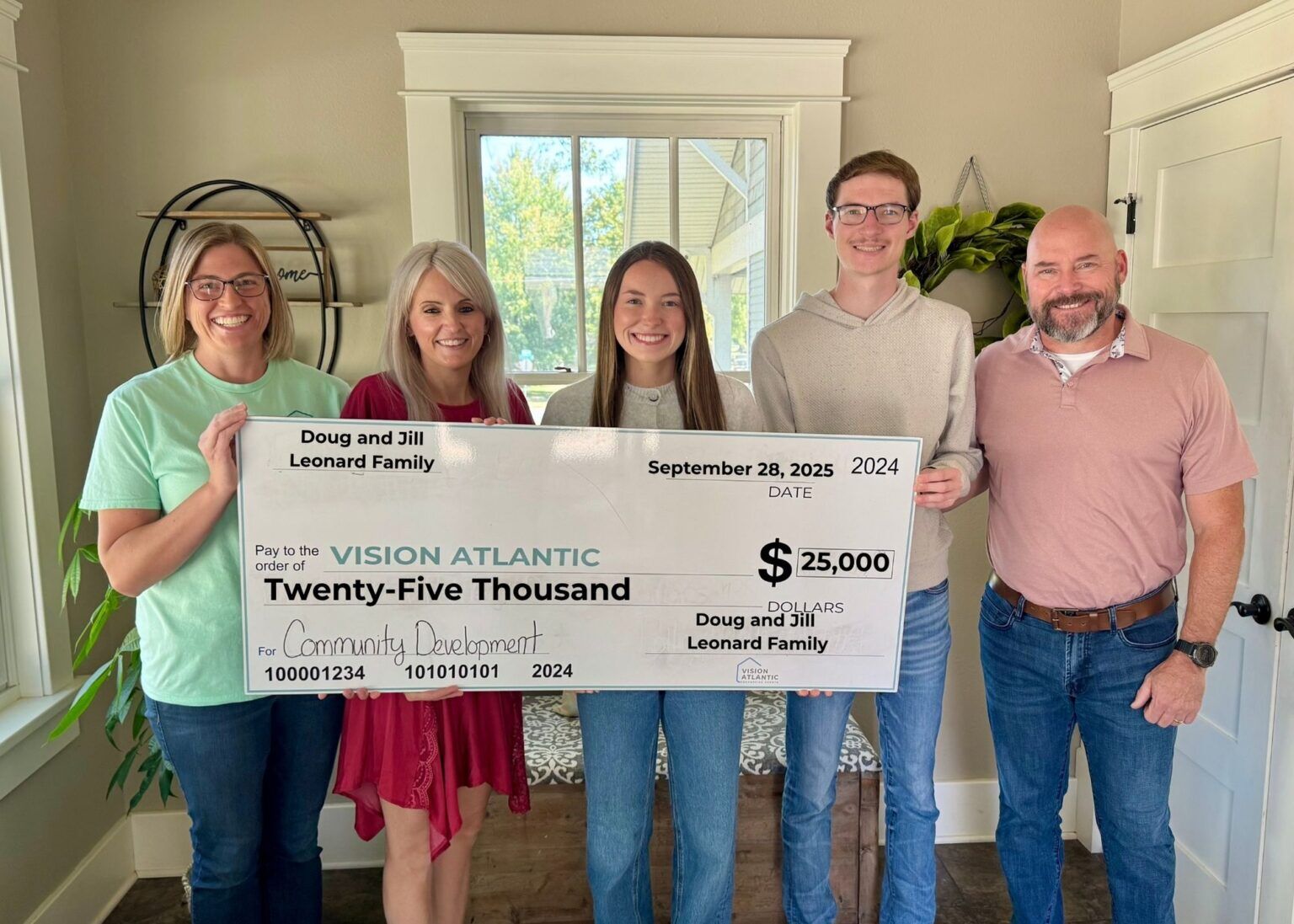 Doug and Jill Leonard Family donate $25,000 to Vision Atlantic ...