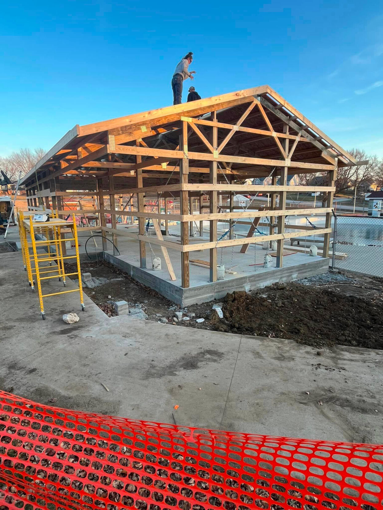 Warmer weather moving Elk Horn Pool House project forward | Atlantic ...