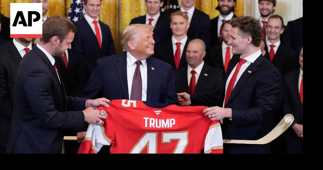 Trump celebrates Stanley Cup champion Florida Panthers at the White ...