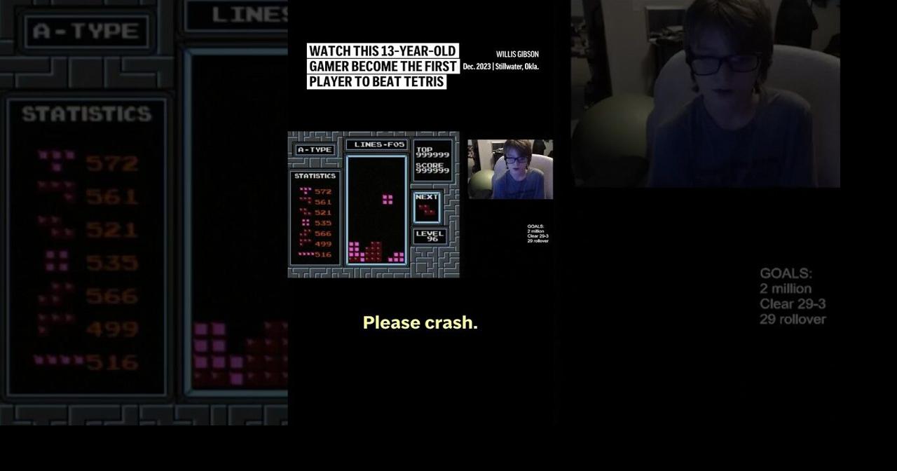 Watch 13-year-old Willis Gibson becomes the first player to beat Tetris ...