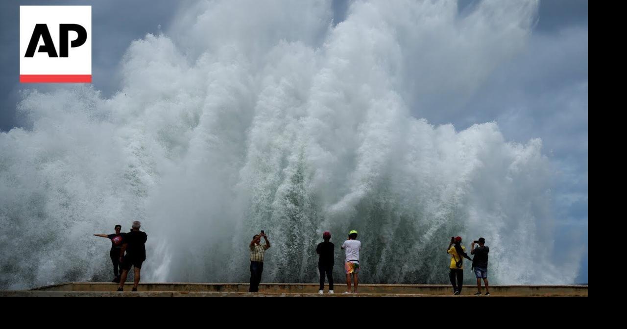 Hurricane Milton: Video captures the tail end of the storm in Cuba ...
