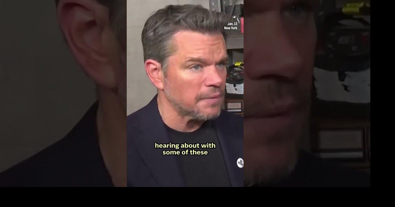 Matt Damon wears 'Be Good' ICE protest pin to 'The Rip' premiere ...