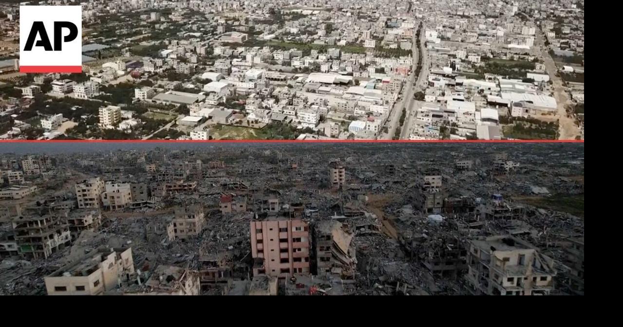 Before and after videos show much of Gaza reduced to ruins by Israeli ...