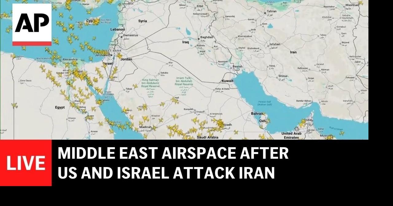 LIVE: Middle East airspace after US and Israel launch attack on Iran ...