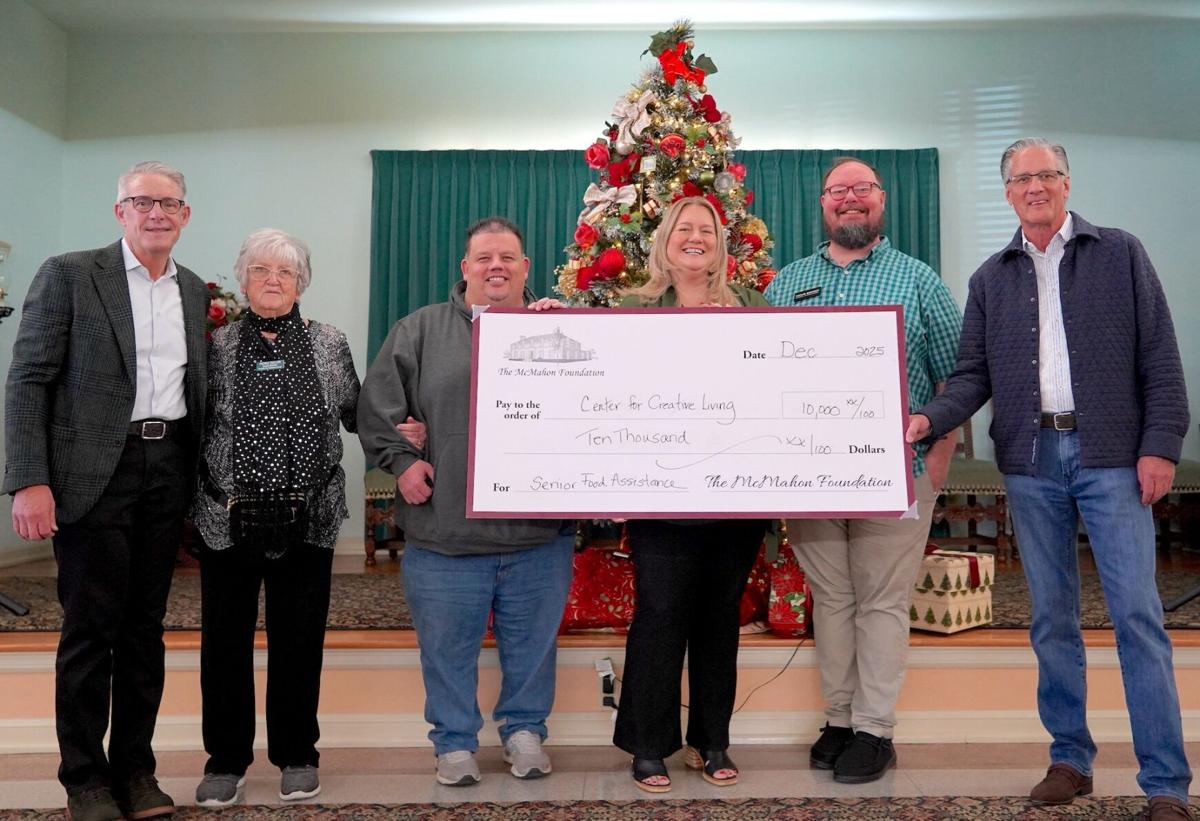 McMahon Foundation presents check to Center of Creative Living | News ...