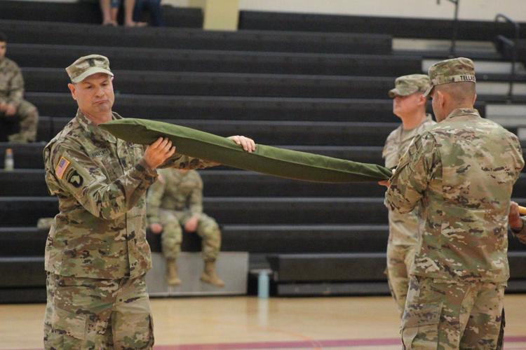 14th Field Artillery prepares for deployment with casing of colors ...
