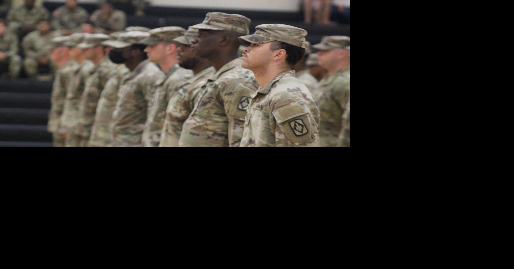 14th Field Artillery prepares for deployment with casing of colors ...