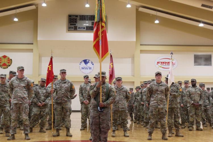 14th Field Artillery prepares for deployment with casing of colors ...