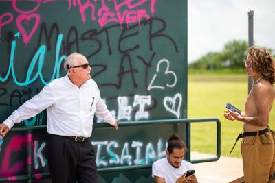 Mayor meets with skateboarders, seeks ways to preserve mural at Lawton ...