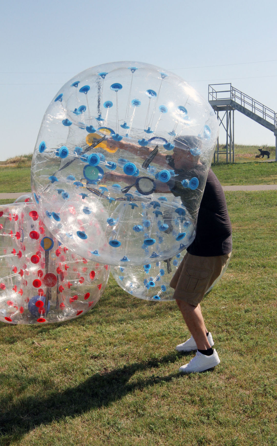 BOSS members try Zorb ball soccer | News | swoknews.com