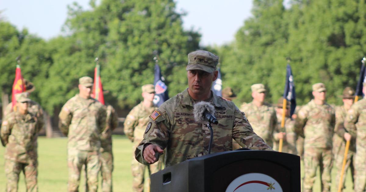Col Blackmon Hands Over Command Of 434th Brigade To Col Stewart At
