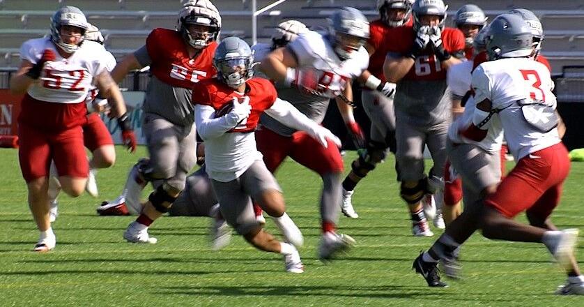 WSU Football visits Spokane for spring practice, Cougars show flashes ...