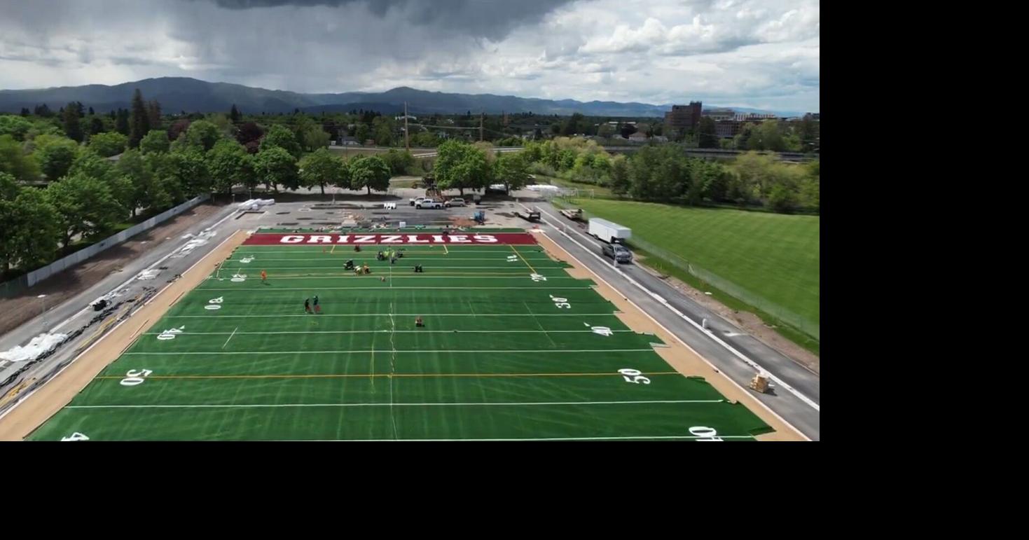 Sneak Peak: Turf being installed at new Griz indoor practice facility ...