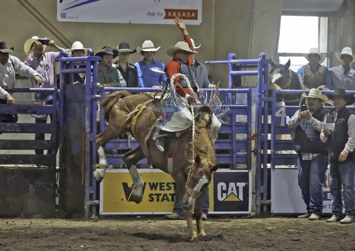 Browning's Tahj Wells takes bull riding lead at National High School ...