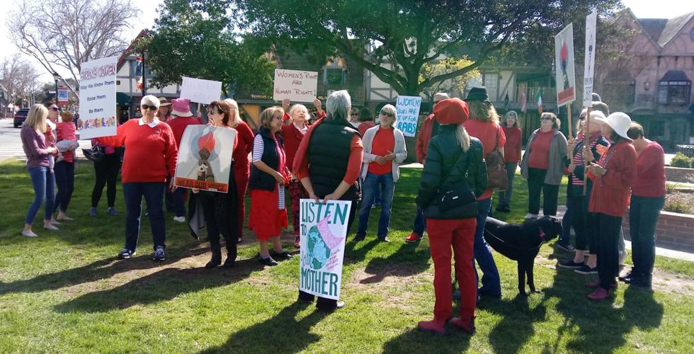 Women march in Solvang for International Women’s Day | Local news ...