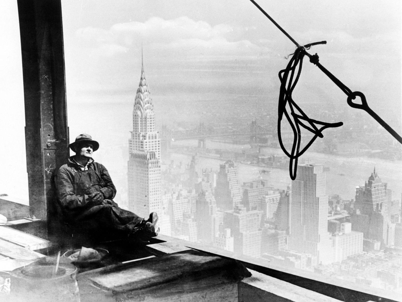 empire state building construction photos