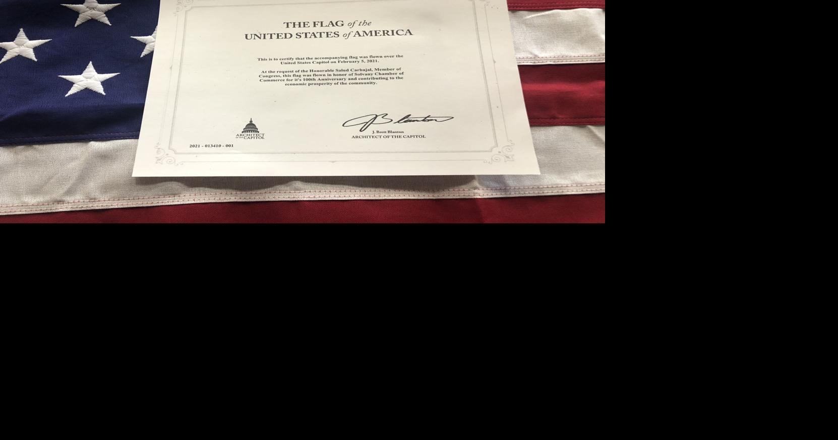 Celebrating 100 years: Solvang Chamber gifted U.S. flag flown over ...