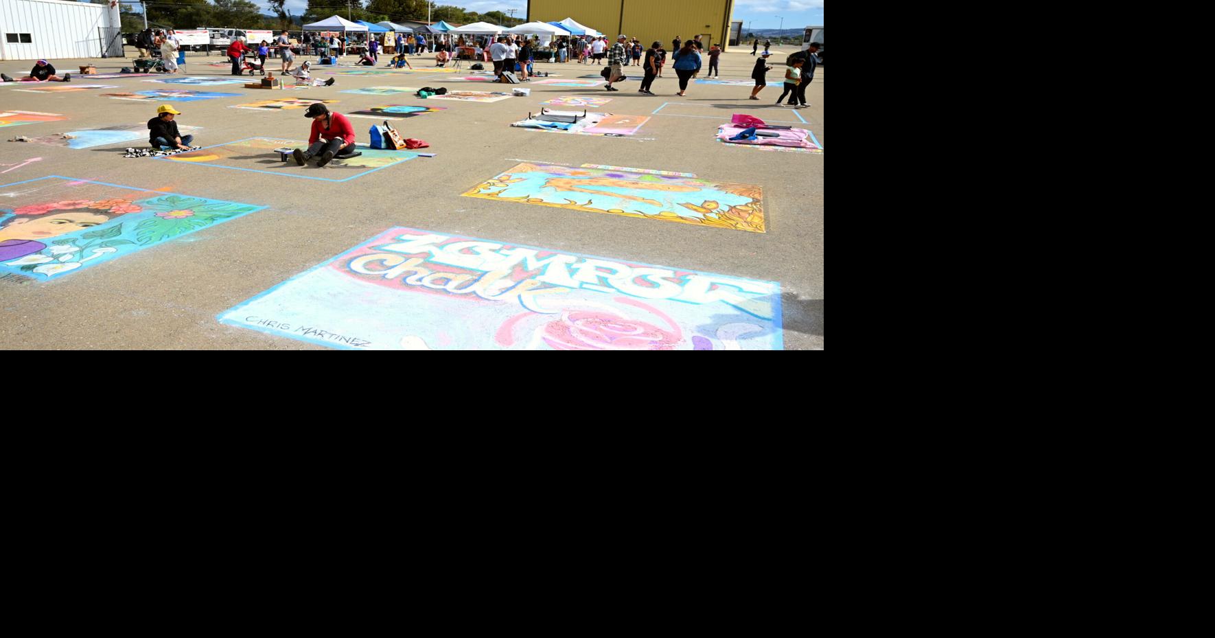 Lompoc Chalks Festival covers airport grounds in kaleidoscope of color ...