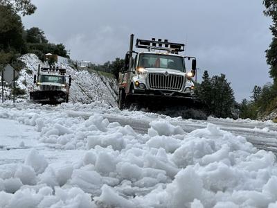 State Route 154 reopens, storm warnings in effect through Saturday ...
