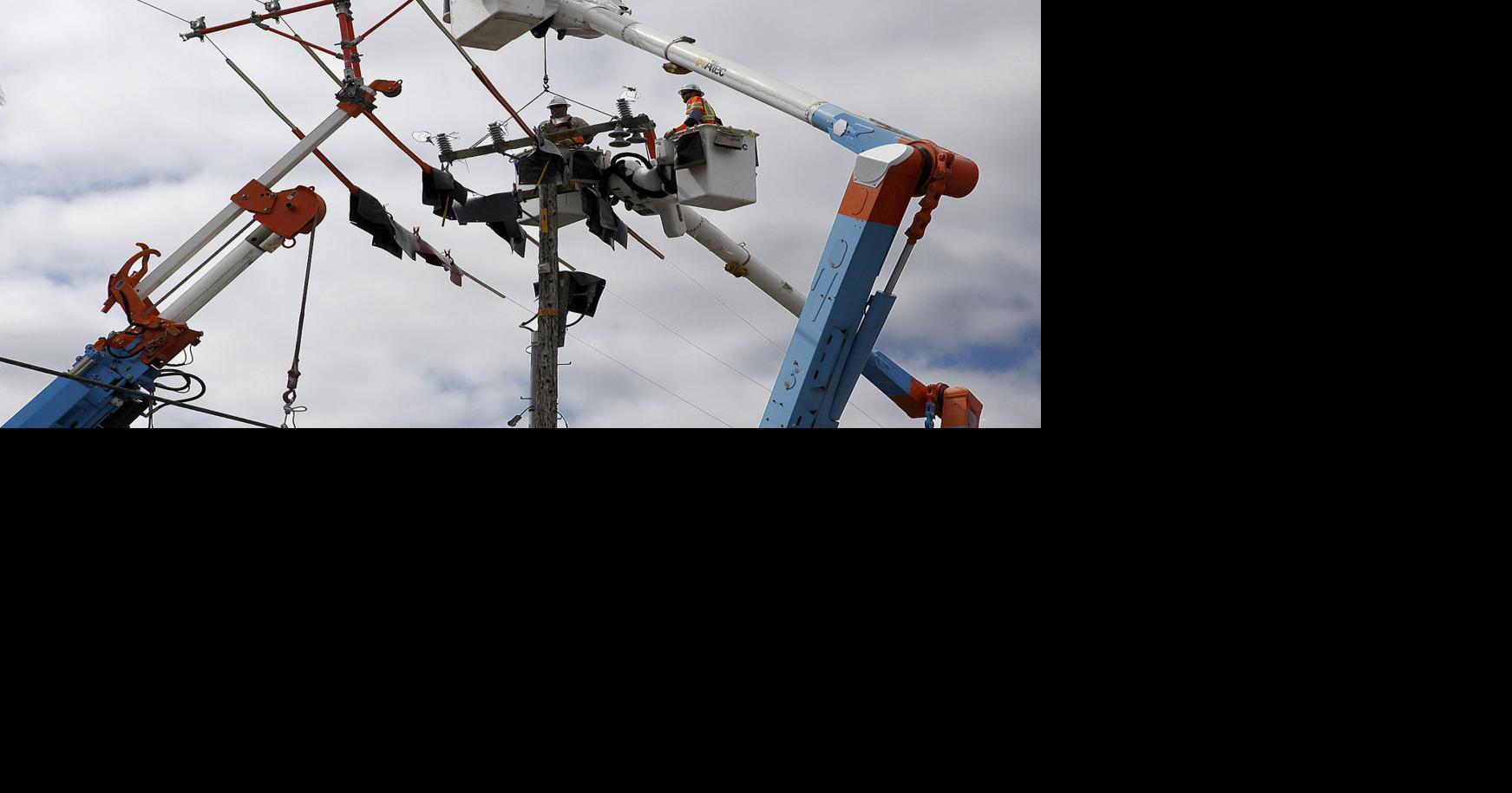 Fixing damaged power pole | Local news | syvnews.com