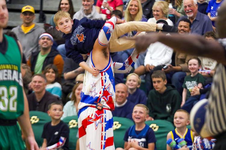 Harlem Globetrotters entertain fans during their 100 Year Tour at Cal ...