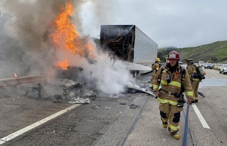 Semitruck fire backs up traffic Friday on Hwy 101 south of Buellton ...