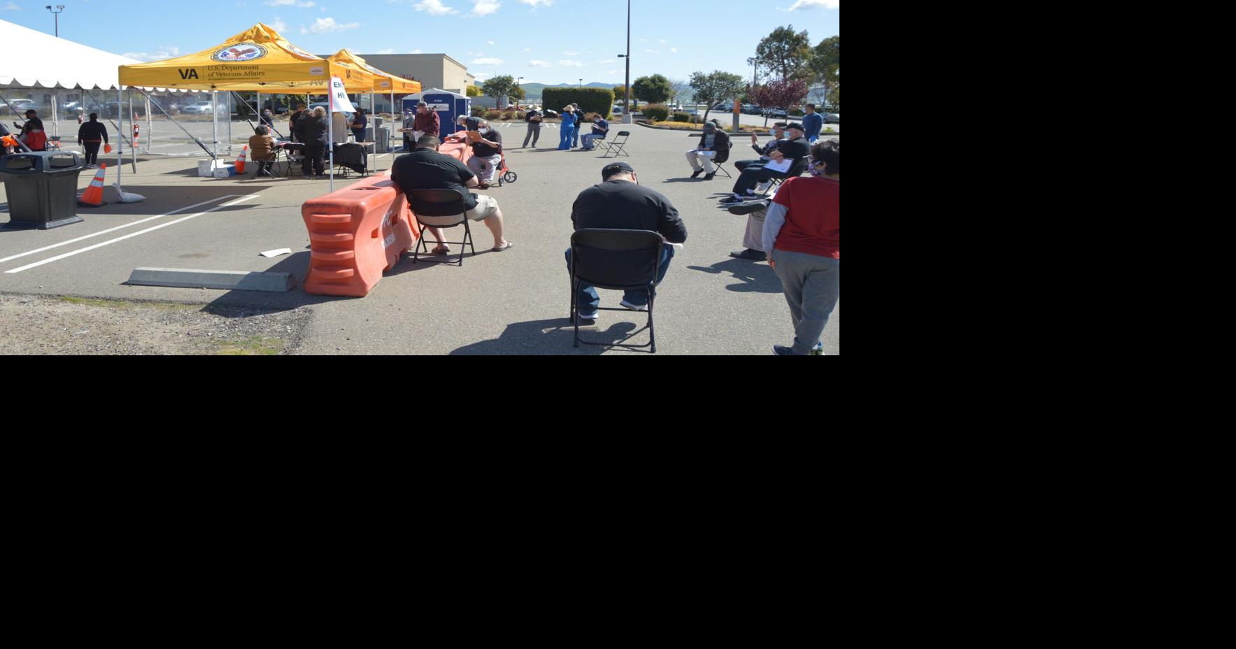 Photos: 700 military veterans receive COVID-19 vaccinations at Santa ...